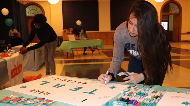 Teal Day of Action - On Campus - St. Joseph's University, New York
